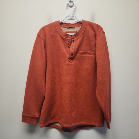 L.L. Bean | Shirts | Mens Ll Bean Katahdin Iron Works Bonded Waffle Fleece Lined Henley Shirt L ...